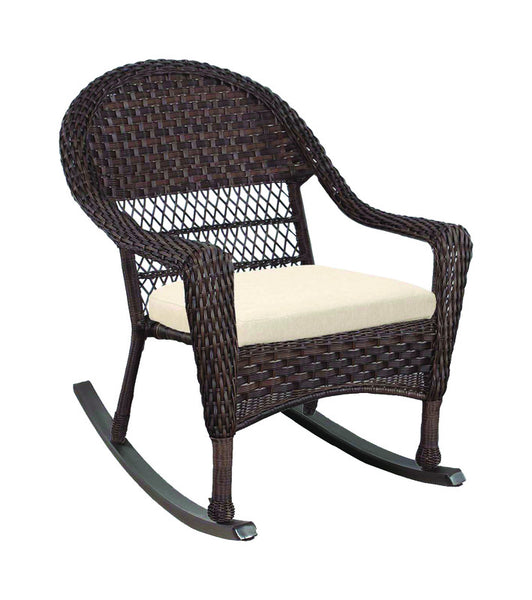 Living Accents 1 pc. Brown Steel Frame Rocking Rocking Chair Max Warehouse